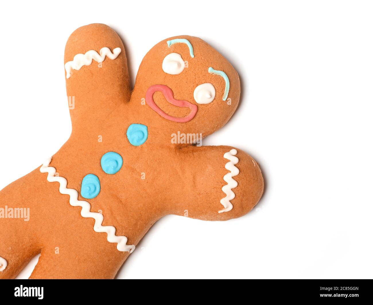 Gingerbread man isolated on white Stock Photo - Alamy