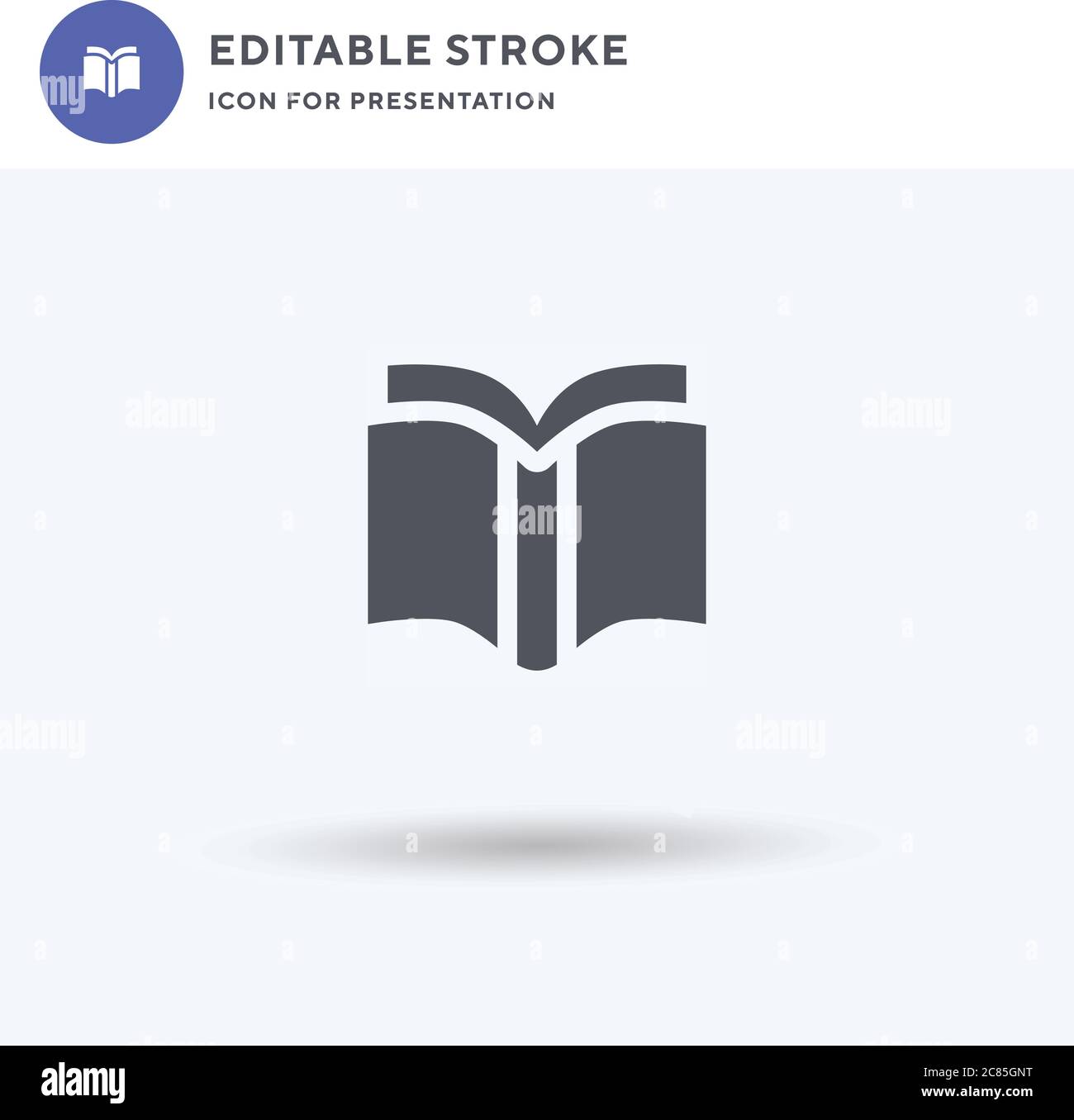 Open Book icon vector, filled flat sign, solid pictogram isolated on ...