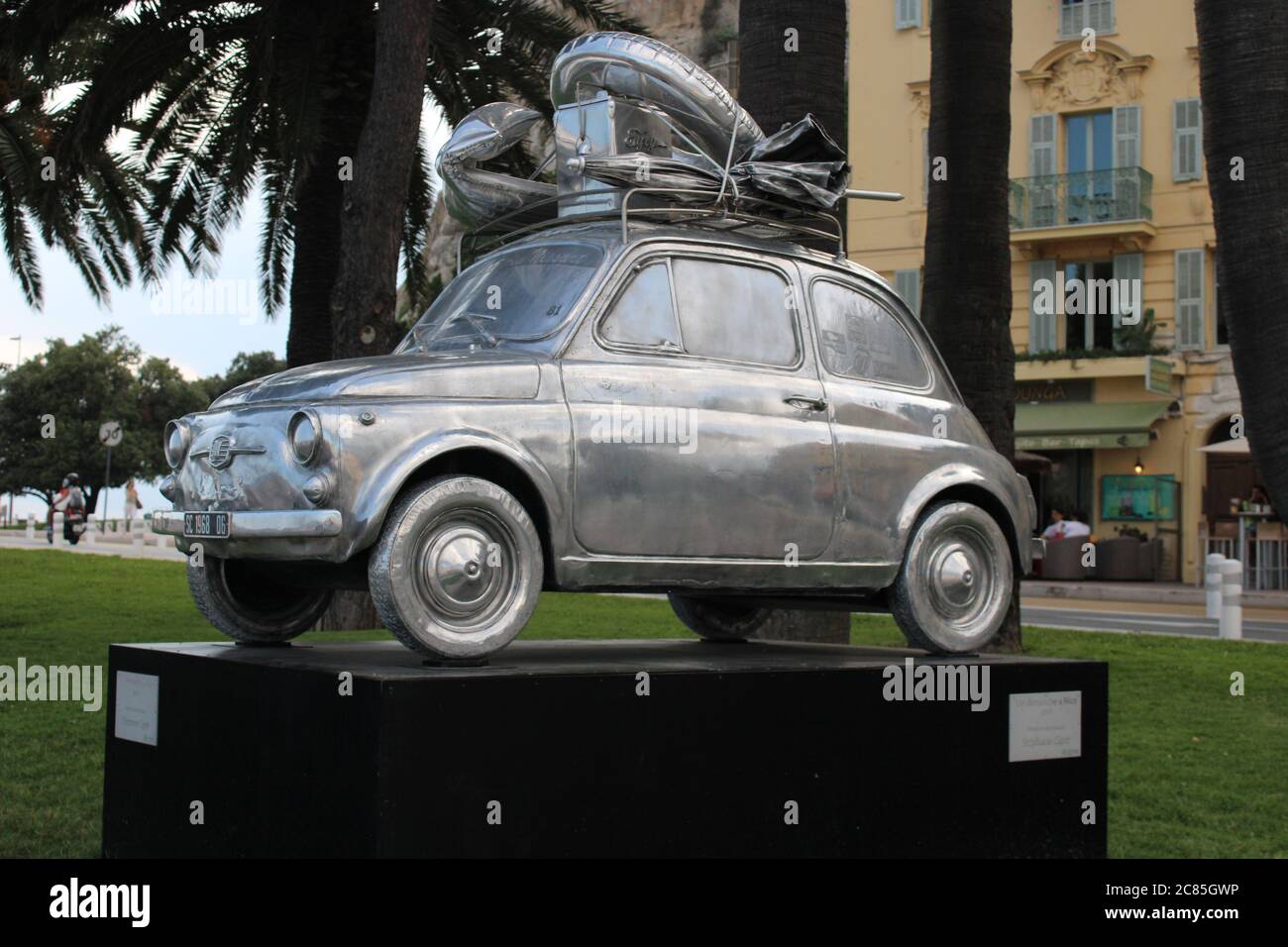 NICE, FRANCE - Jul 03, 2020: Symbol car exposed near Nice port Stock ...