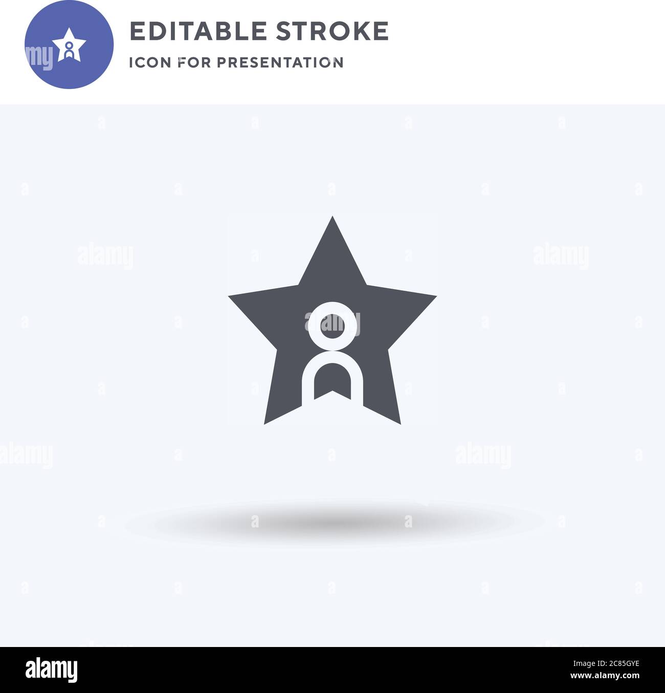 Star icon vector, filled flat sign, solid pictogram isolated on white ...