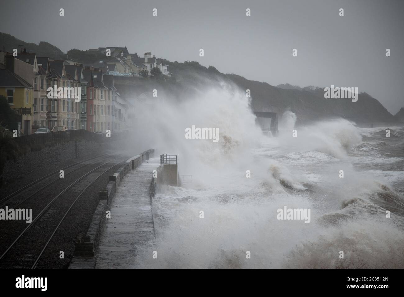 Train waves railway weather hi-res stock photography and images - Alamy