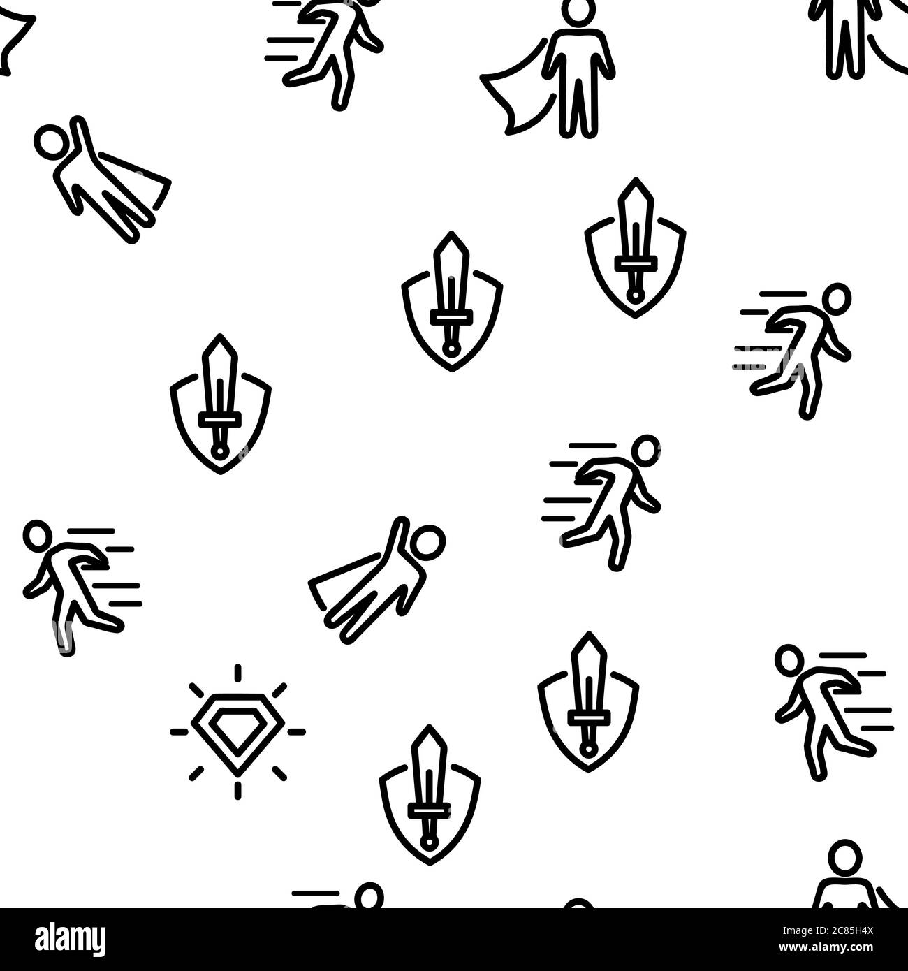 Super Hero Vector Seamless Pattern Stock Vector Image & Art - Alamy