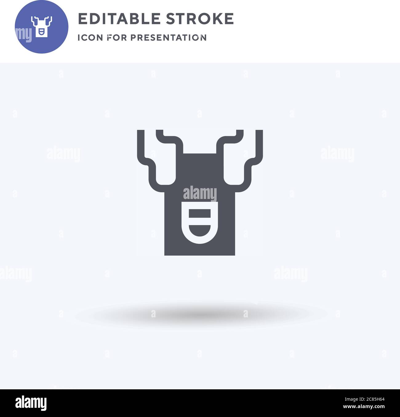 Apron icon vector, filled flat sign, solid pictogram isolated on white ...