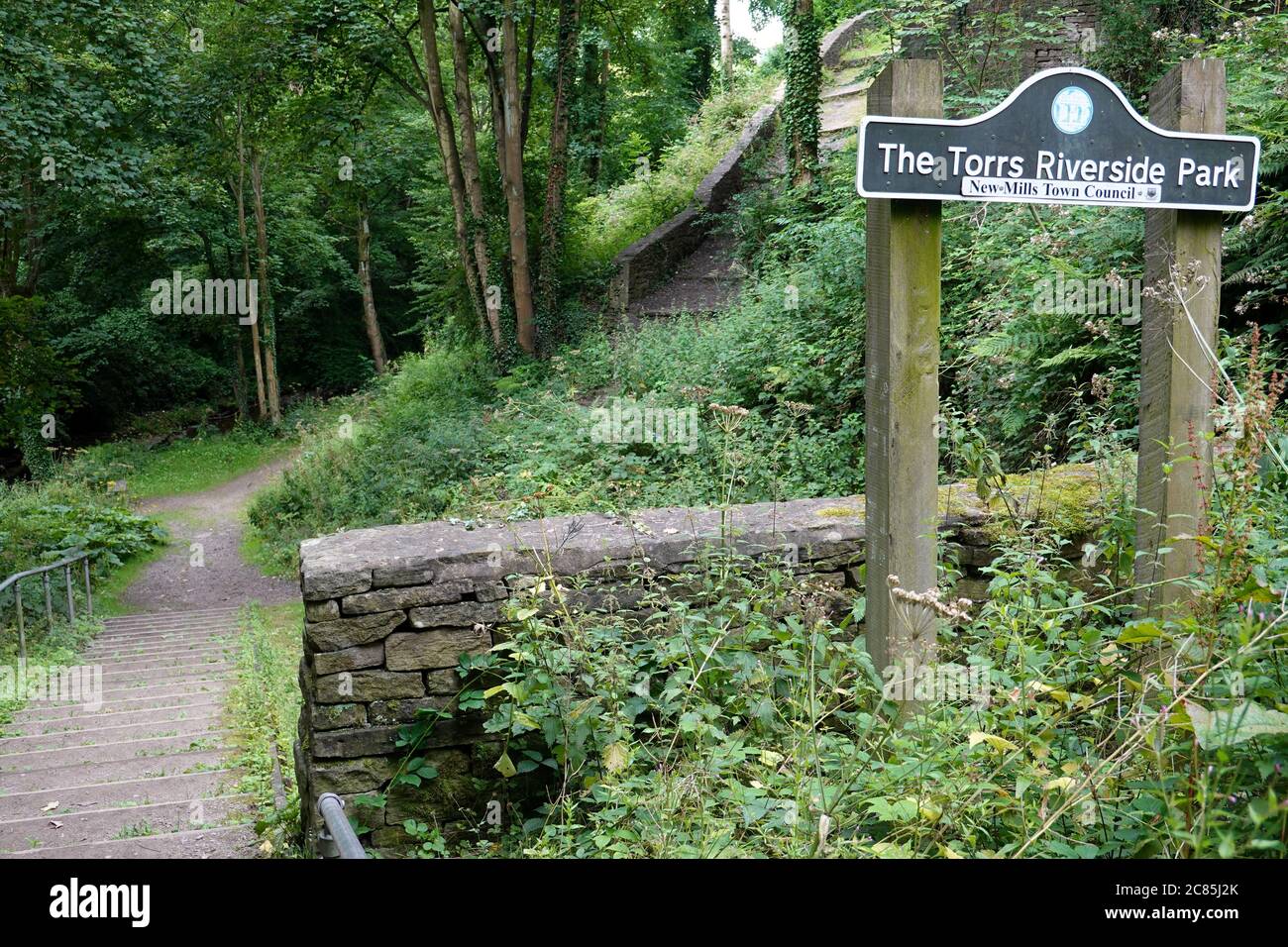 The Torrs Riverside Park in New Mills, Derbyshire Stock Photo - Alamy