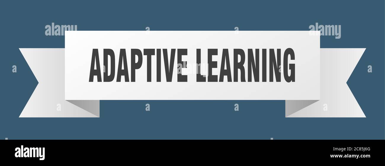 adaptive learning ribbon. adaptive learning paper band banner sign ...