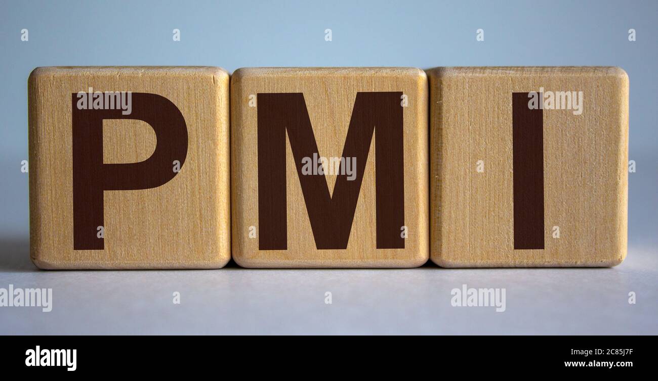 Concept word 'PMI' on cubes on a beautiful white background Stock Photo ...