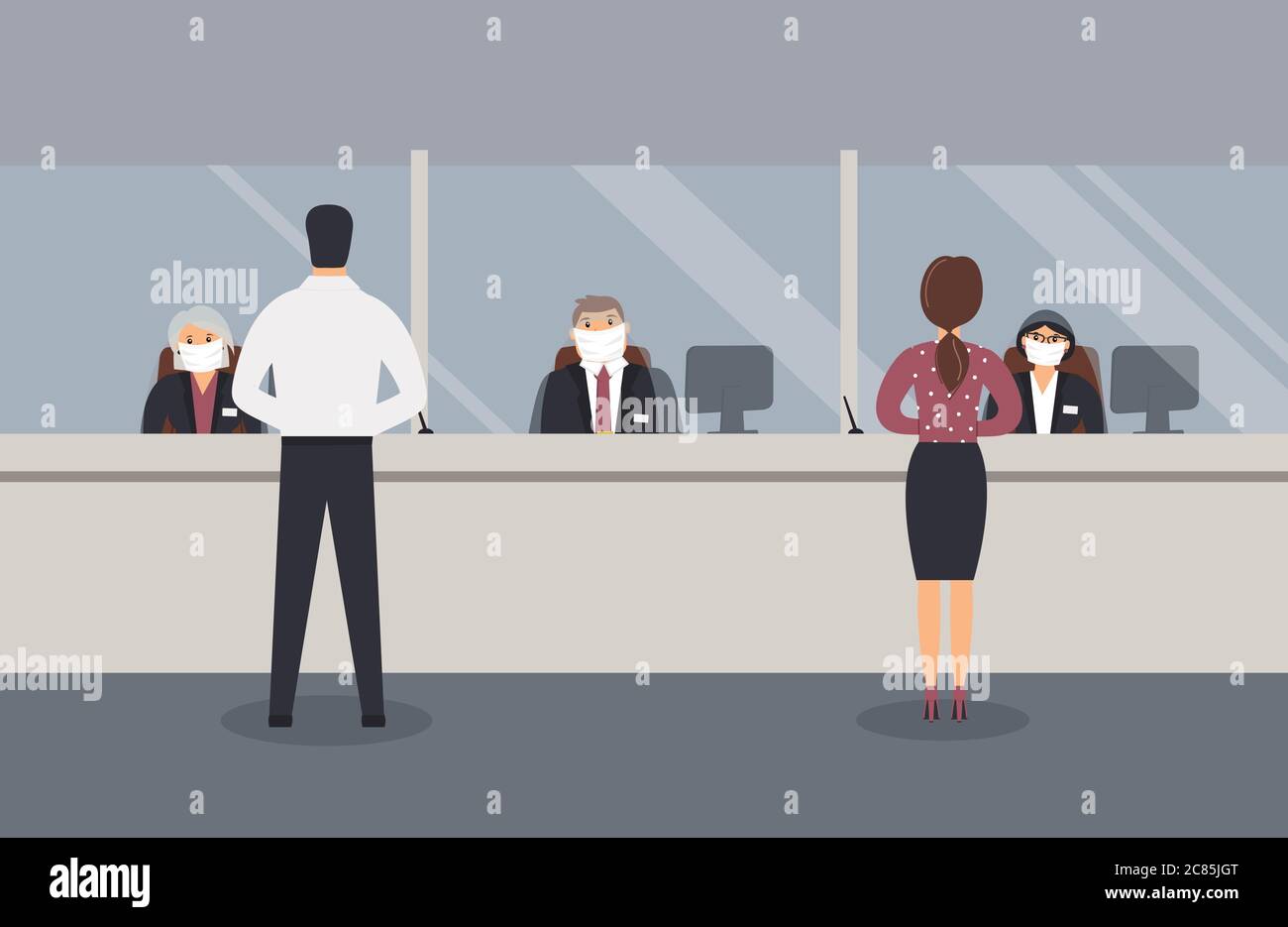 Teller customer bank Stock Vector Images - Alamy