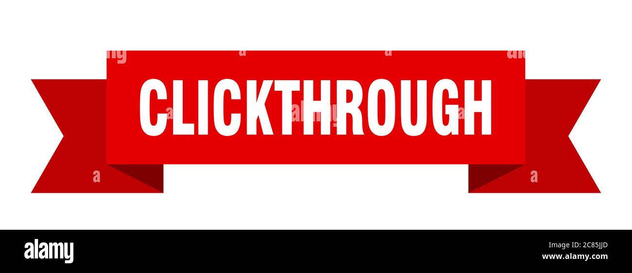 clickthrough ribbon. clickthrough paper band banner sign Stock Vector ...