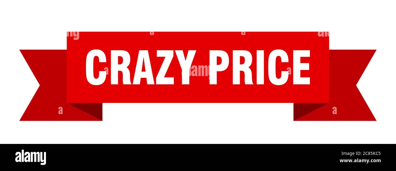 crazy price ribbon. crazy price paper band banner sign Stock Vector ...
