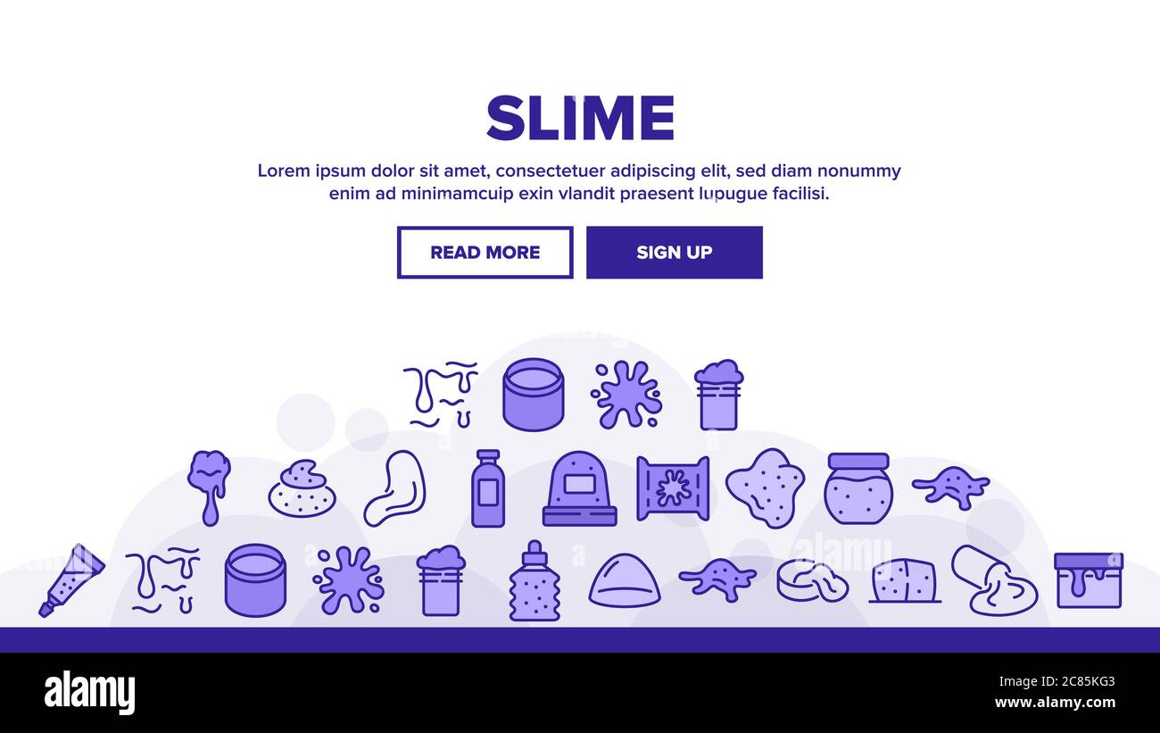 Slime Mucus Liquid Landing Header Vector Stock Vector Image & Art - Alamy