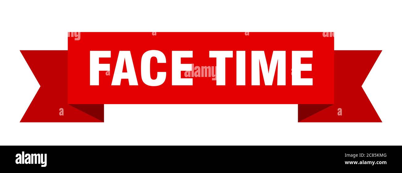 face time ribbon. face time paper band banner sign Stock Vector Image ...