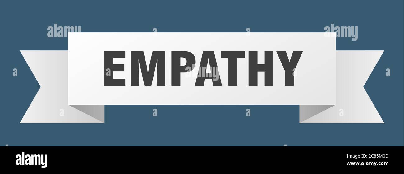 empathy ribbon. empathy paper band banner sign Stock Vector Image & Art ...