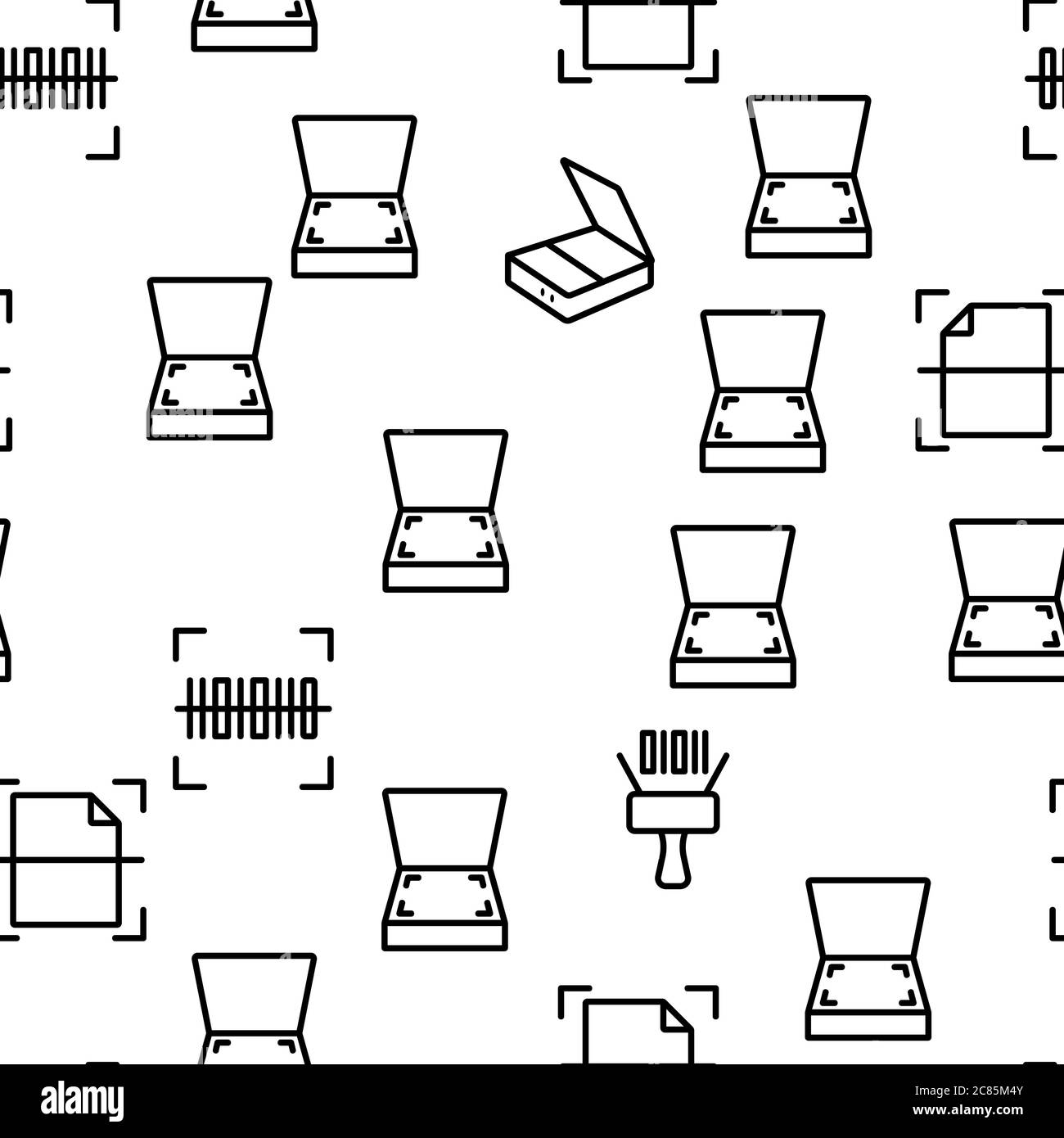Qr code document line Stock Vector Images - Alamy