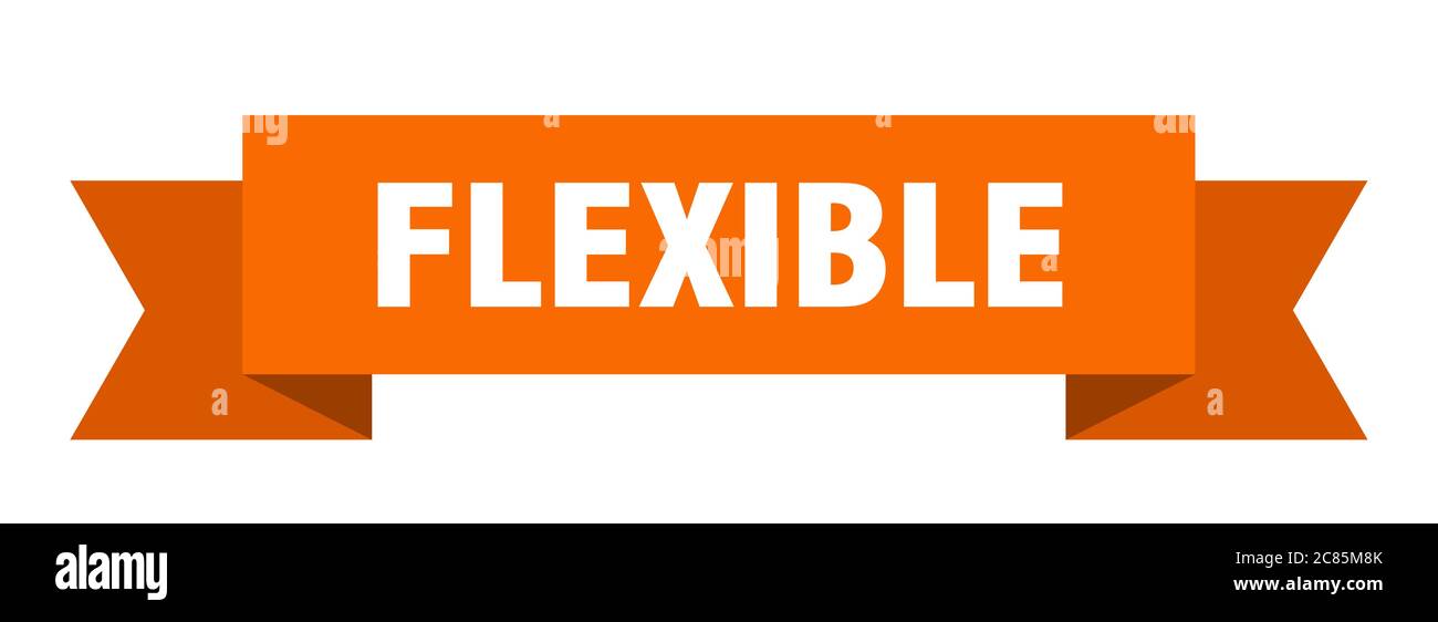 flexible ribbon. flexible paper band banner sign Stock Vector Image ...