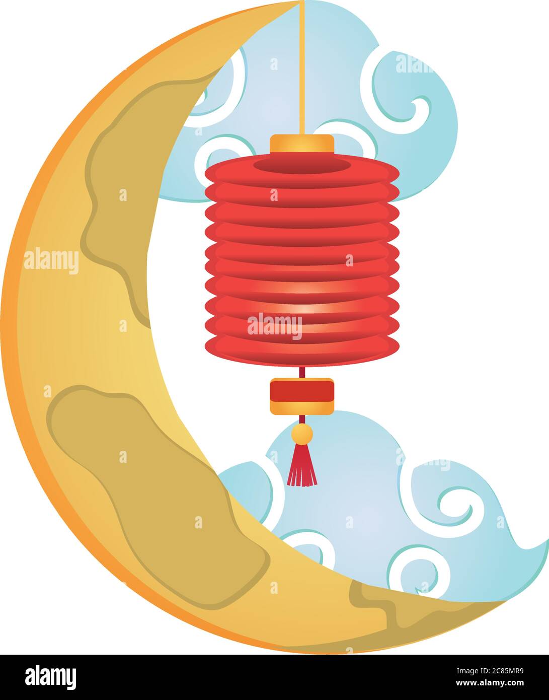Crescent moon spring china Stock Vector Images - Alamy