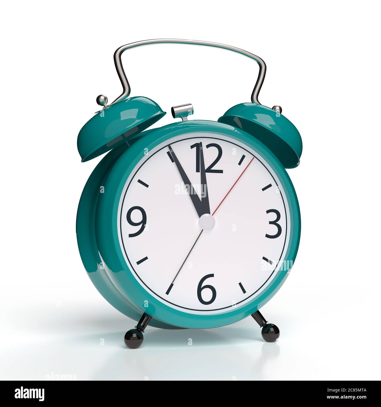 Abstract alarm clock on white background. 3D rendering Stock Photo - Alamy