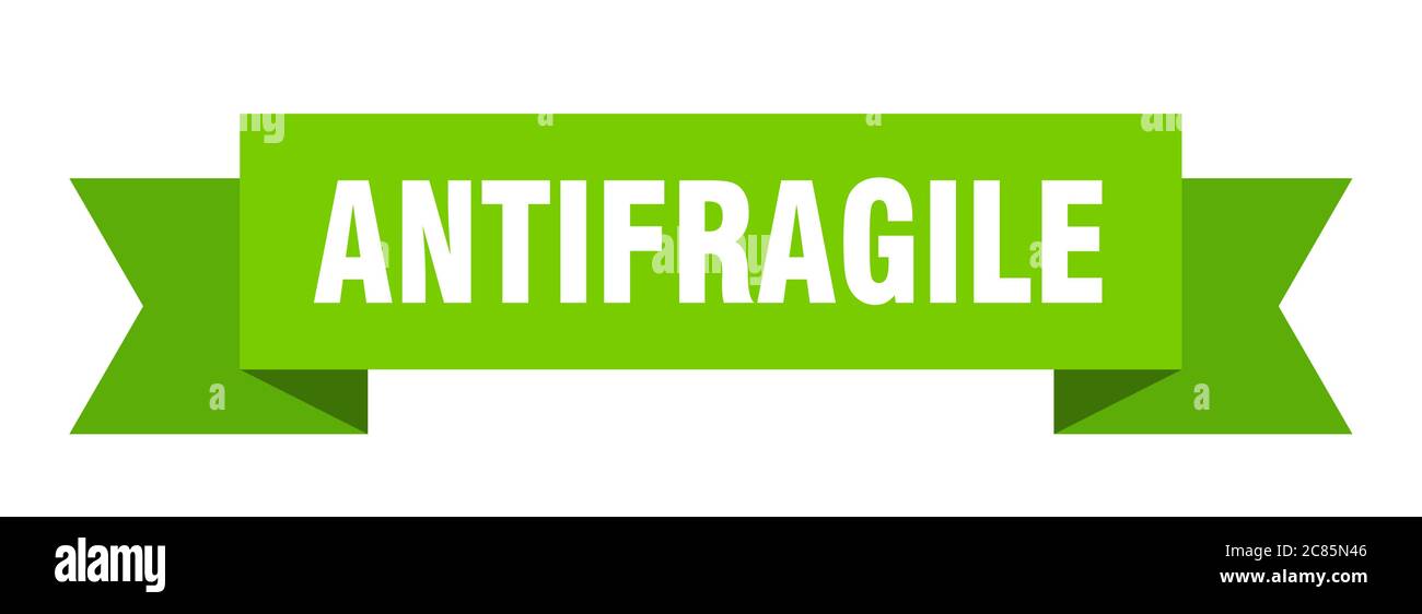 antifragile ribbon. antifragile paper band banner sign Stock Vector ...