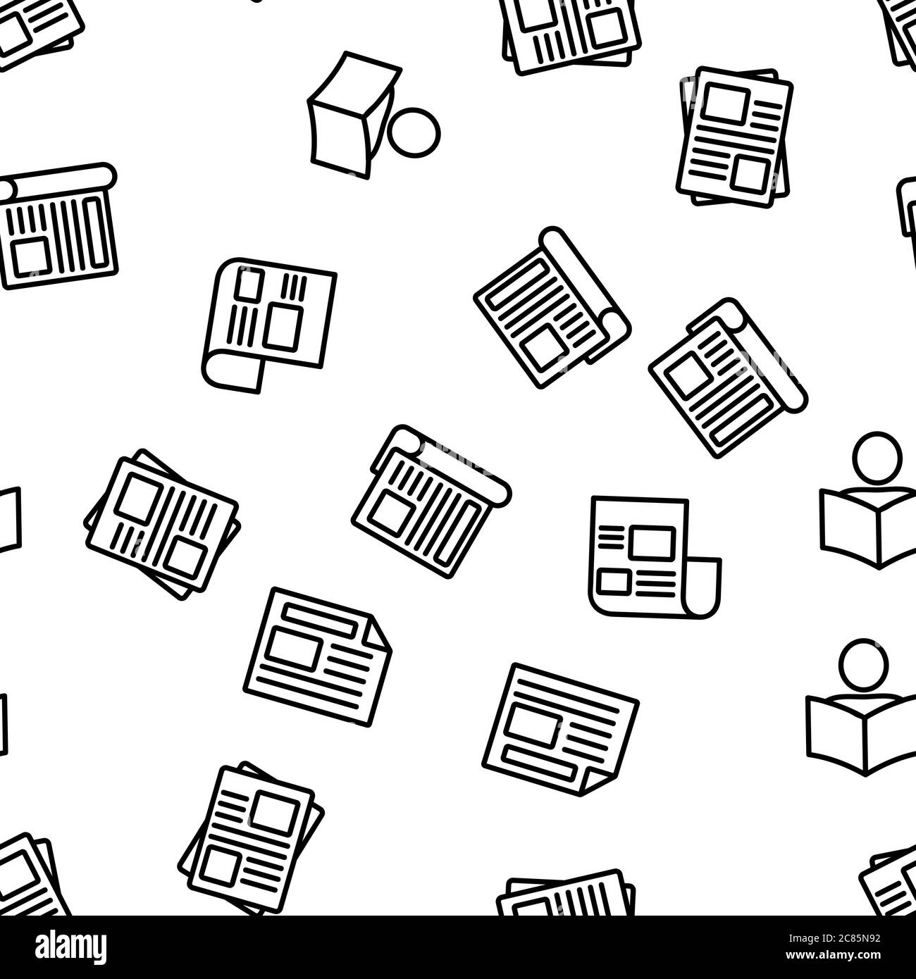 Newspaper Vector Seamless Pattern Stock Vector Image & Art - Alamy