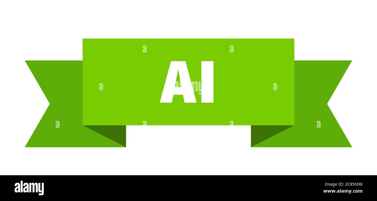 ai ribbon. ai paper band banner sign Stock Vector Image & Art - Alamy