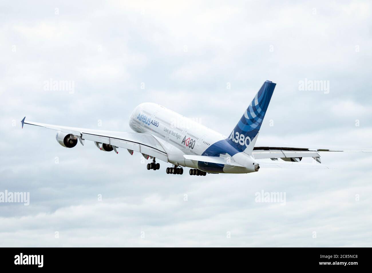 Airbus A380 taking off Stock Photo - Alamy