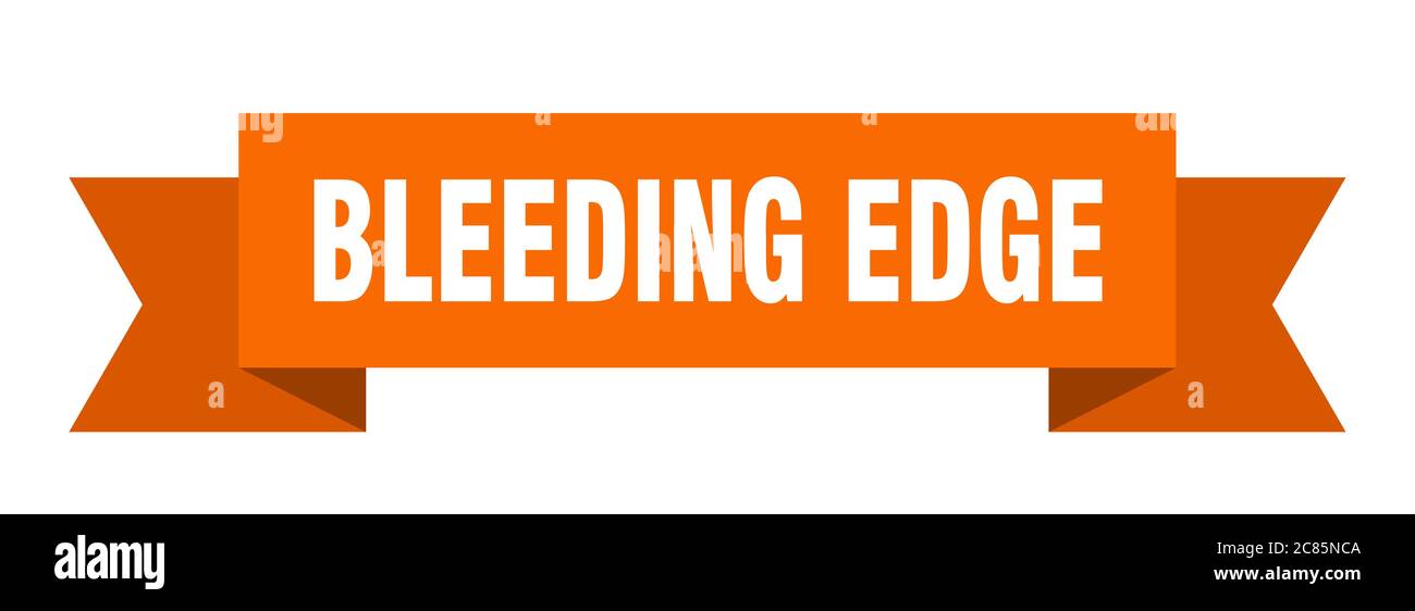 bleeding edge ribbon. bleeding edge paper band banner sign Stock Vector ...