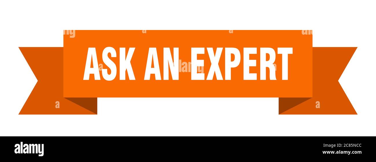 ask an expert ribbon. ask an expert paper band banner sign Stock Vector ...