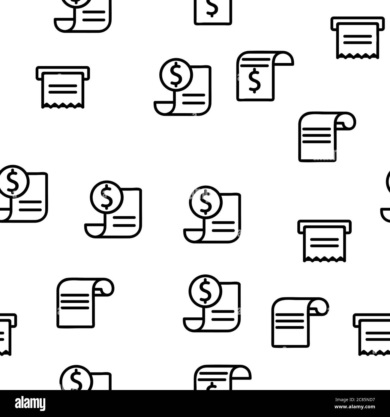 Receipt Bill Vector Seamless Pattern Stock Vector Image & Art - Alamy