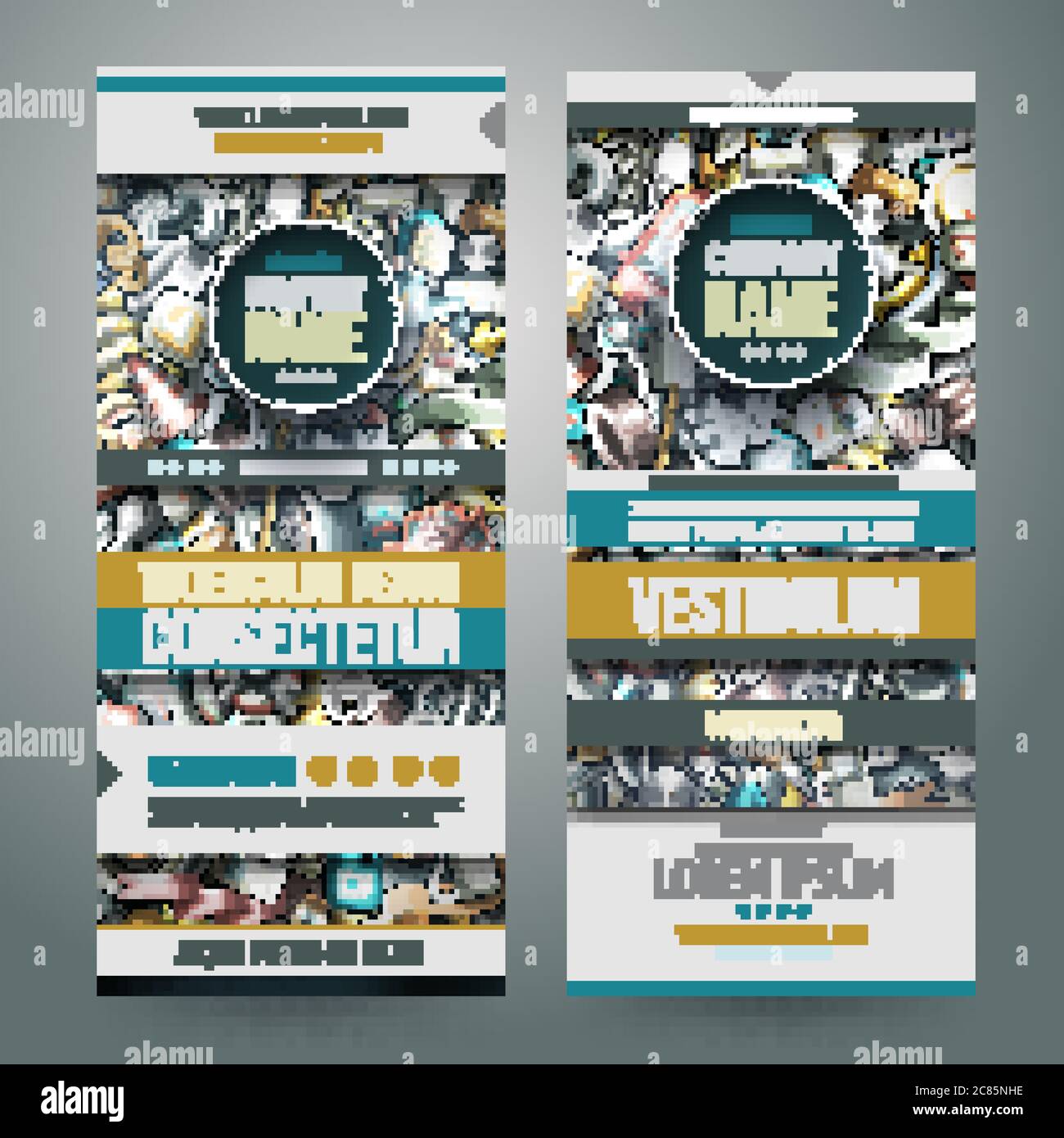 Cartoon cute colorful vector hand drawn doodles Automotive banners ...