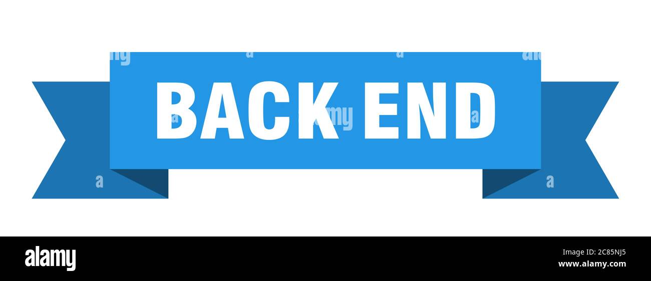 back end ribbon. back end paper band banner sign Stock Vector Image ...