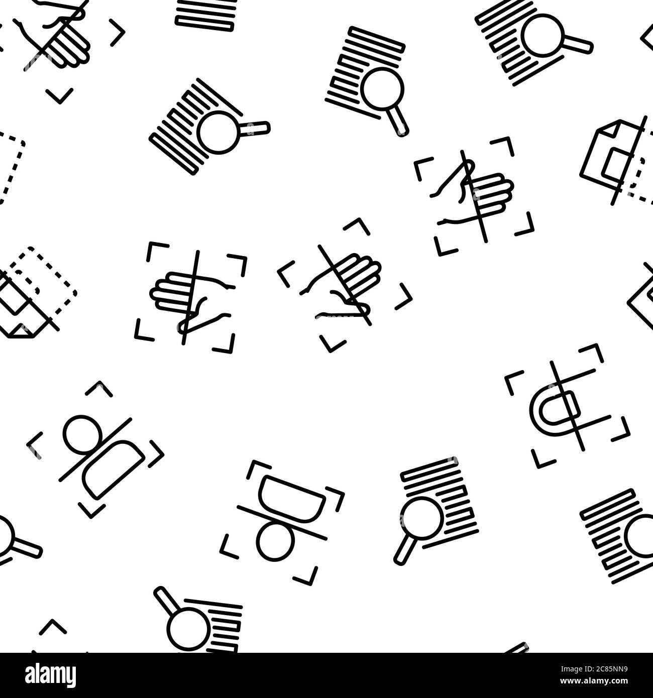 Scan Reading Vector Seamless Pattern Stock Vector Image & Art - Alamy