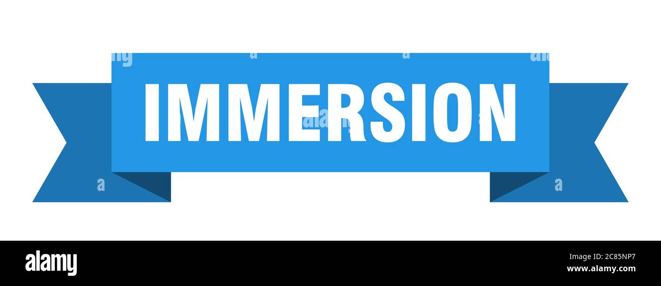 immersion ribbon. immersion paper band banner sign Stock Vector Image ...