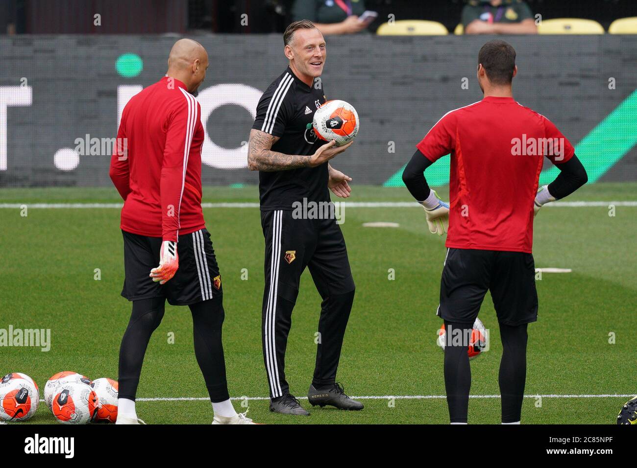 Watford, UK. 21st July, 2020. Watford head of goalkeeping Graham Stack ...