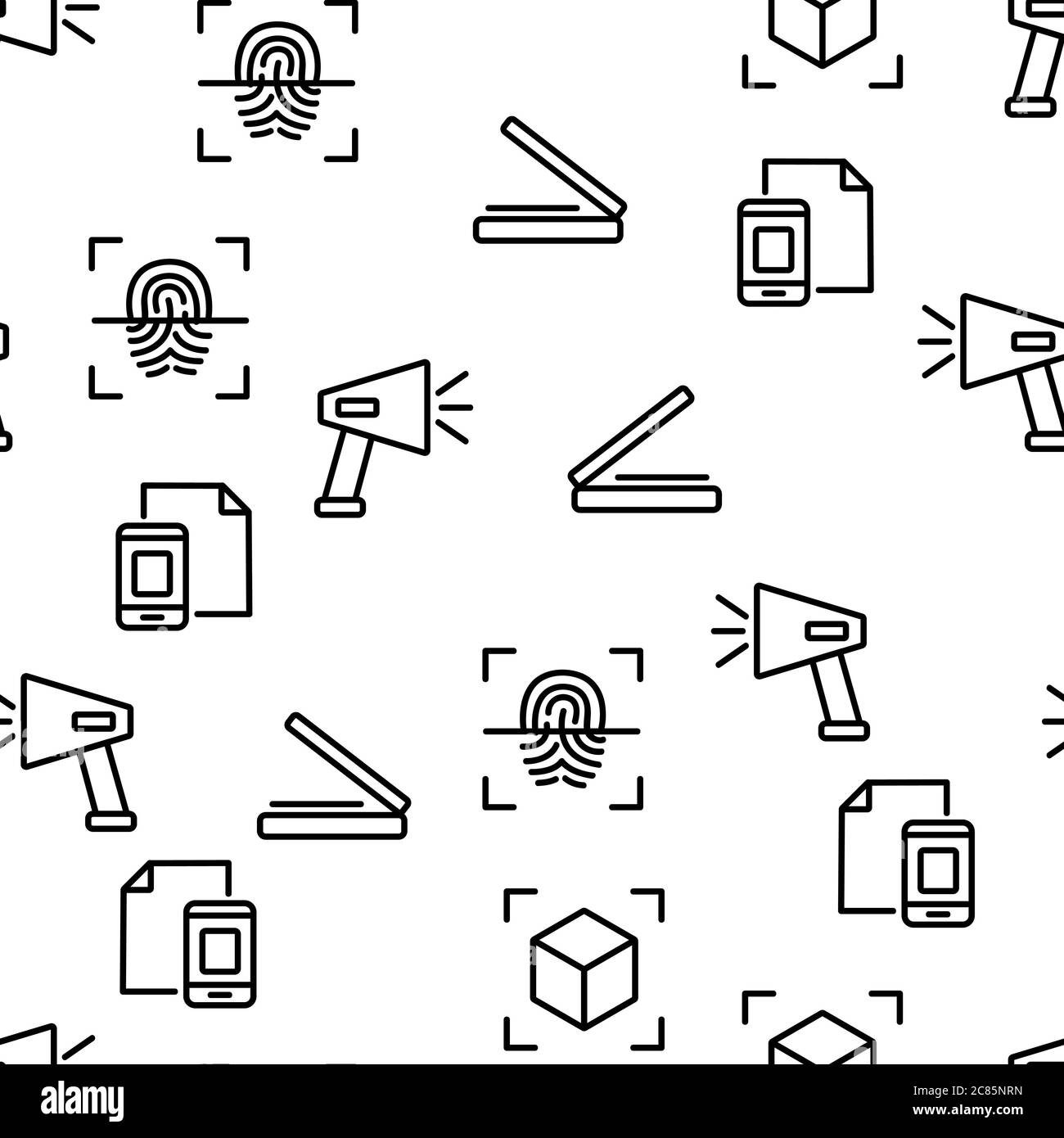 Scan Reading Vector Seamless Pattern Stock Vector Image & Art - Alamy