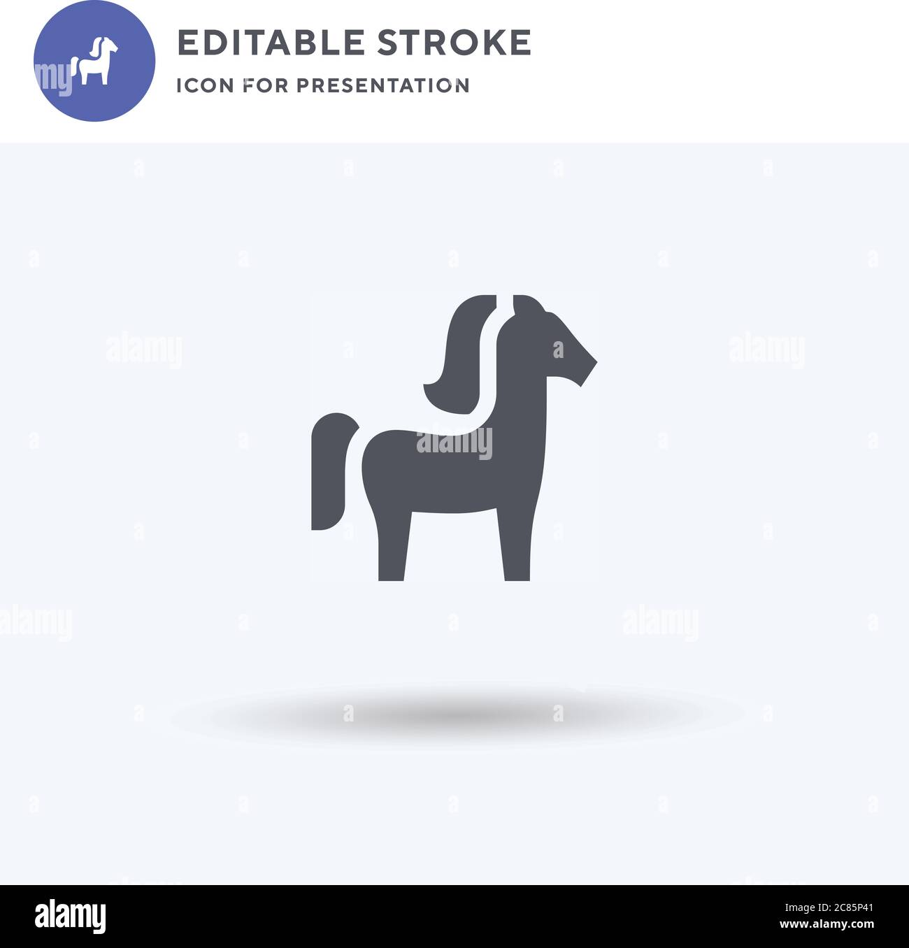 Horse icon vector, filled flat sign, solid pictogram isolated on white ...