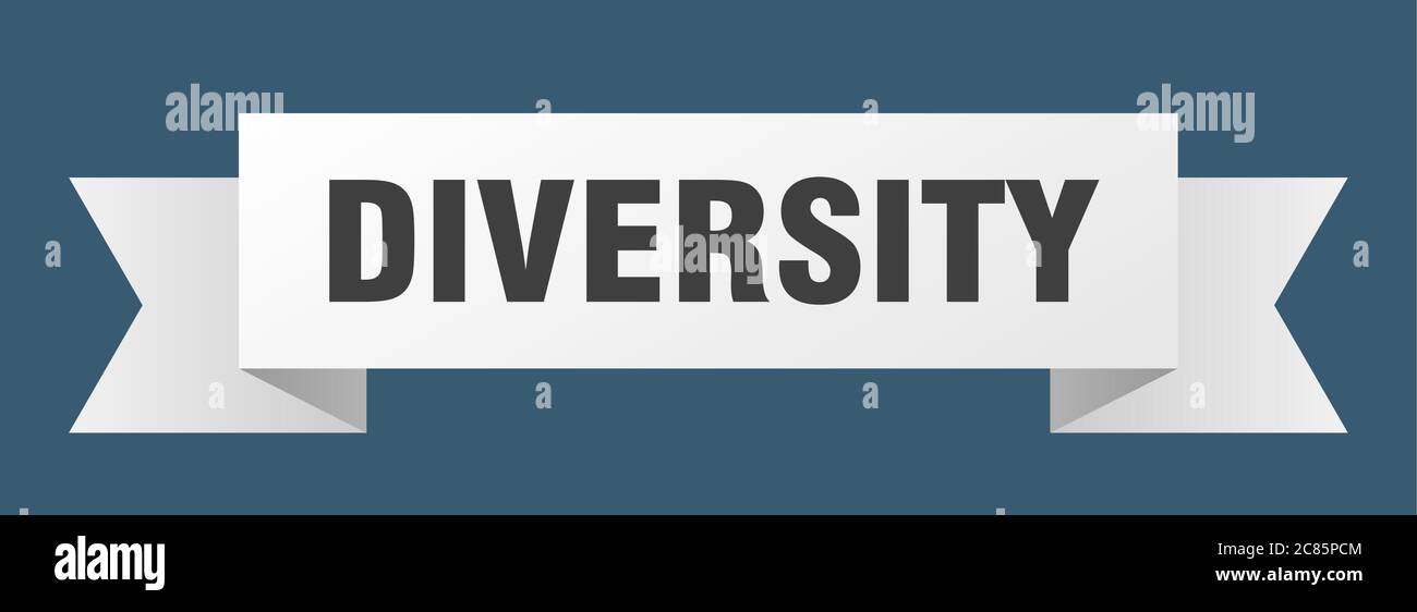 diversity ribbon. diversity paper band banner sign Stock Vector Image ...