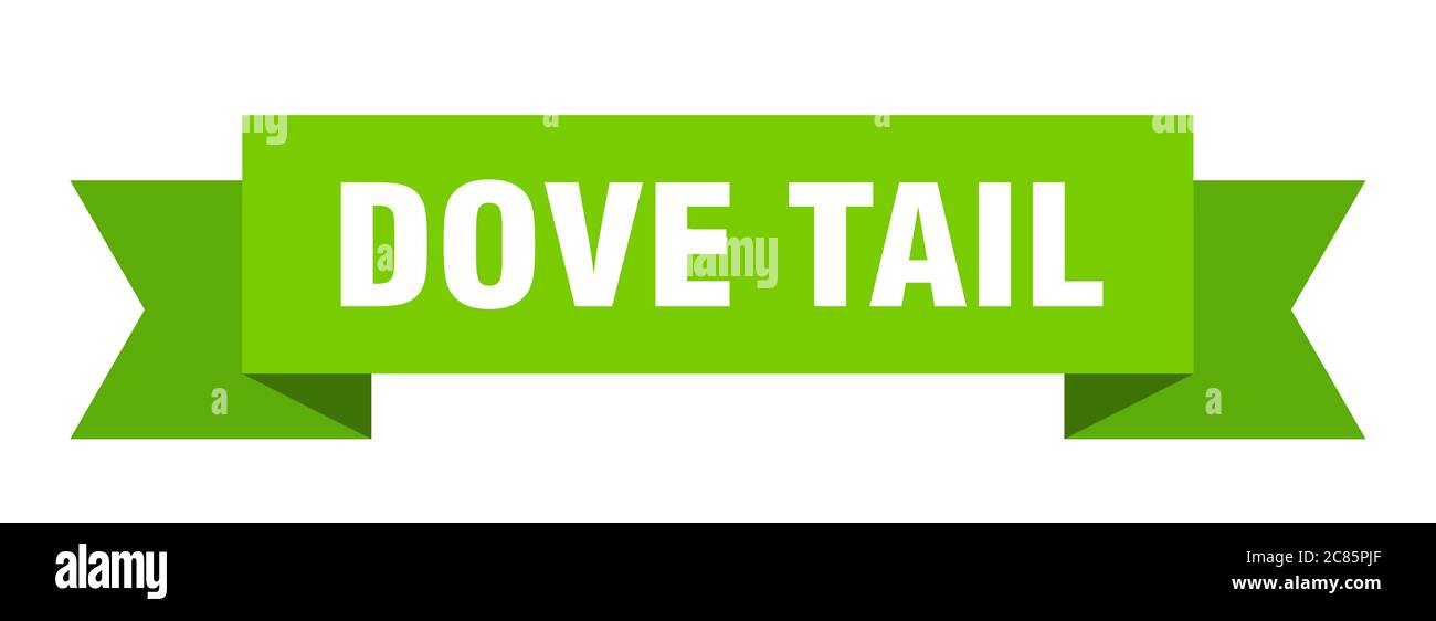 dove tail ribbon. dove tail paper band banner sign Stock Vector Image ...