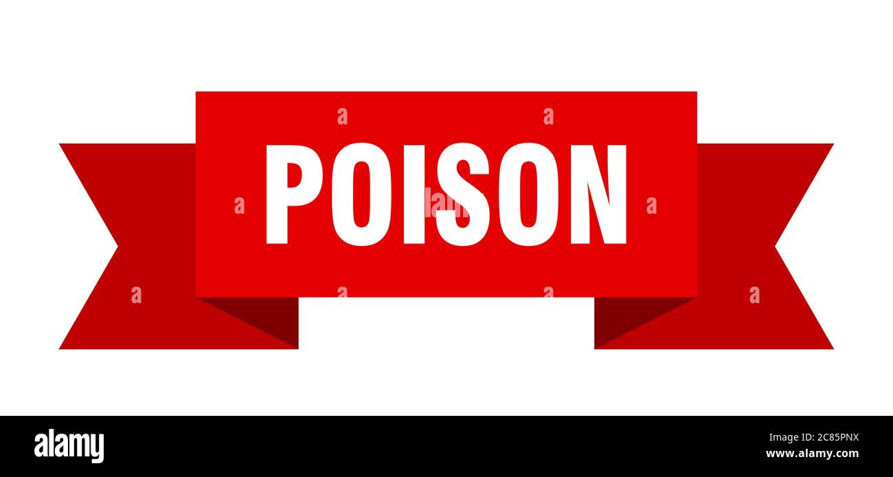 poison ribbon. poison paper band banner sign Stock Vector Image & Art ...