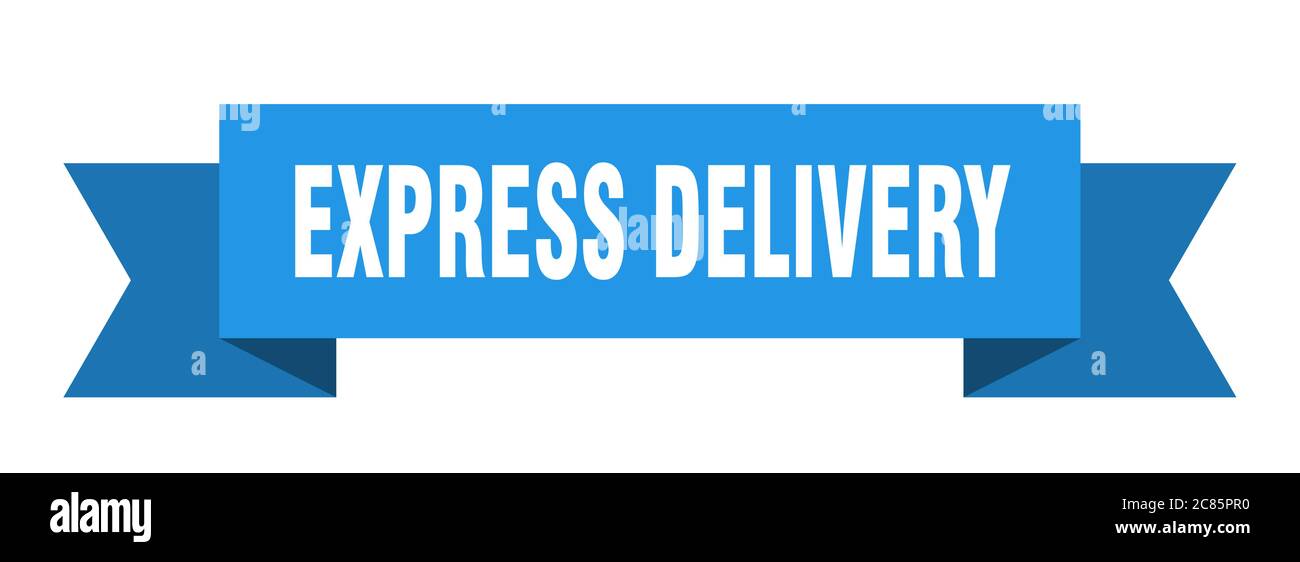 express delivery ribbon. express delivery paper band banner sign Stock ...