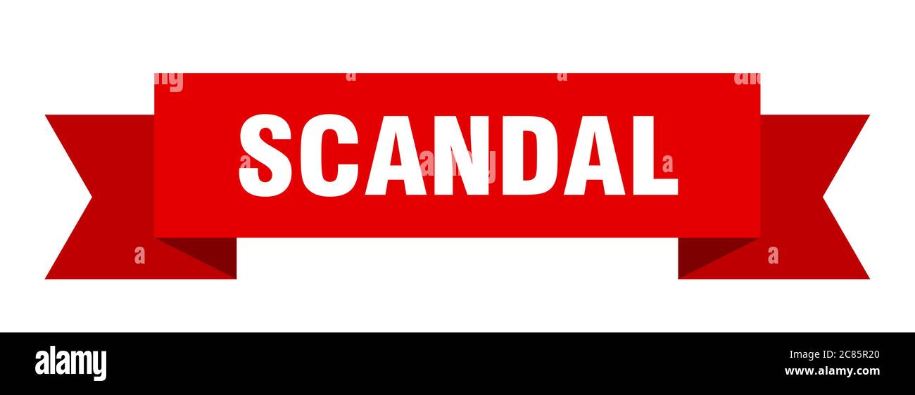 scandal ribbon. scandal paper band banner sign Stock Vector Image & Art ...