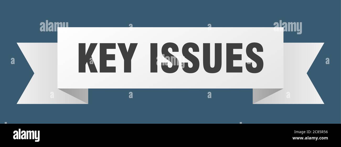 key issues ribbon. key issues paper band banner sign Stock Vector Image ...