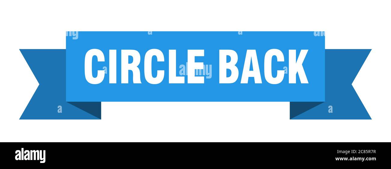 circle back ribbon. circle back paper band banner sign Stock Vector ...
