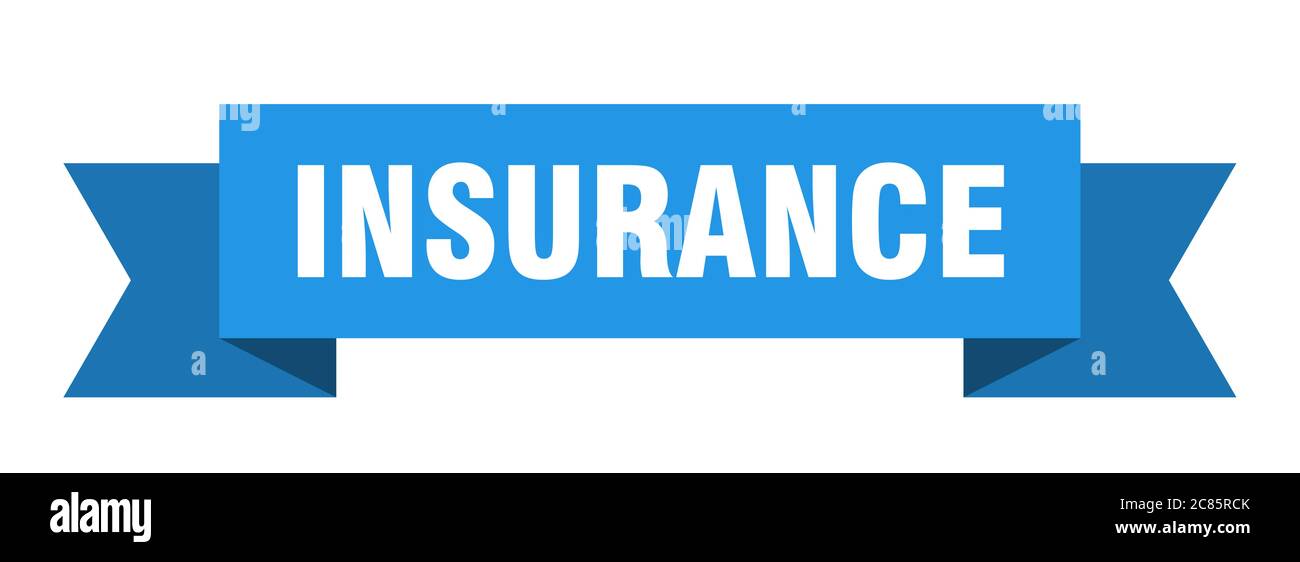 insurance ribbon. insurance paper band banner sign Stock Vector Image ...