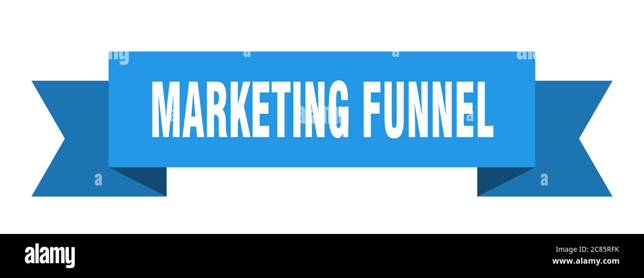 marketing funnel ribbon. marketing funnel paper band banner sign Stock ...