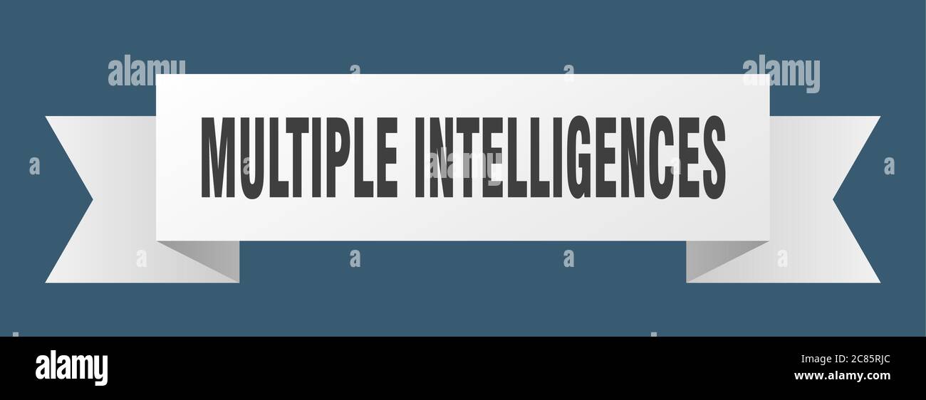 multiple intelligences ribbon. multiple intelligences paper band banner ...