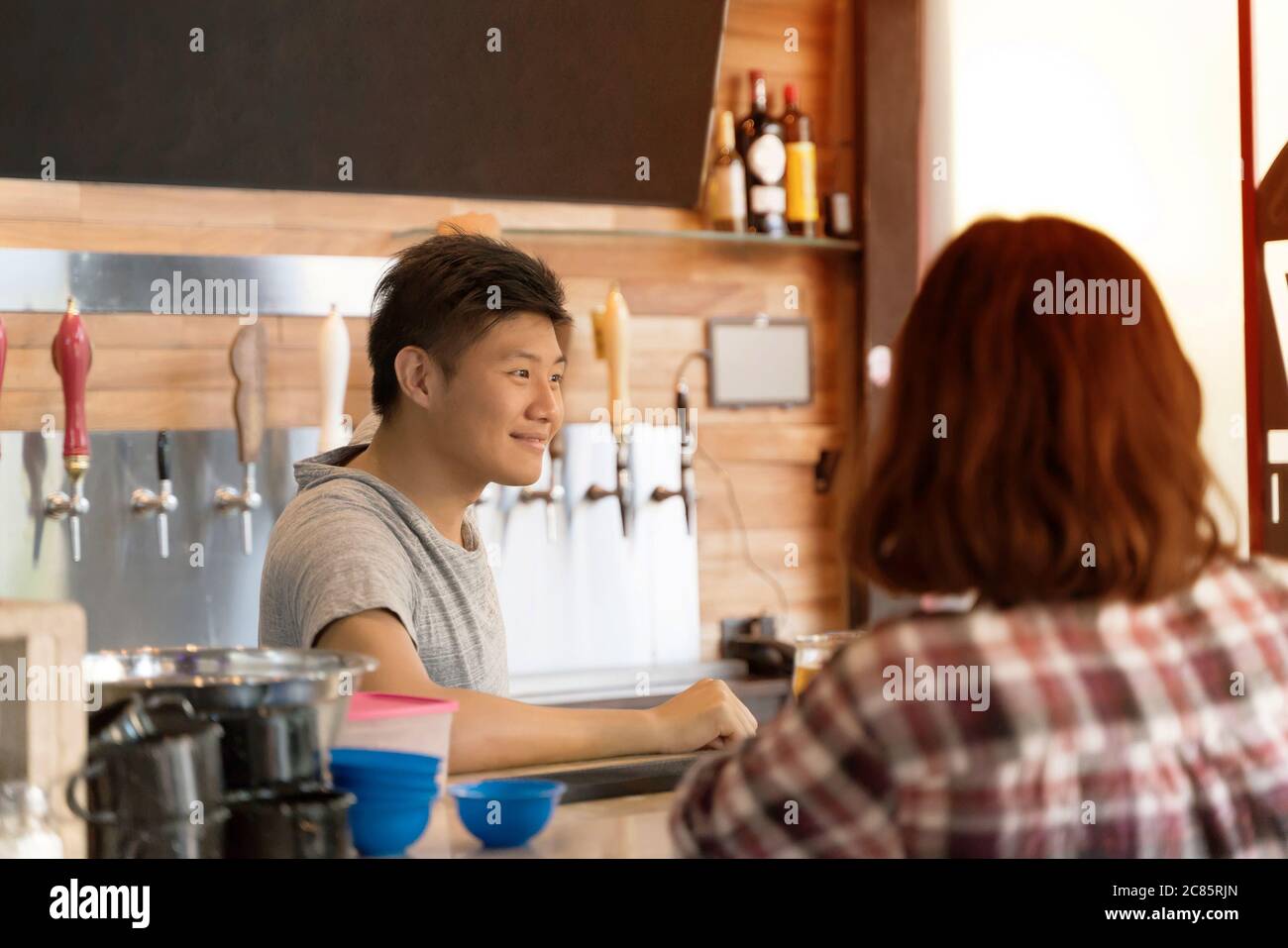 Asian male man bartender hi-res stock photography and images - Alamy