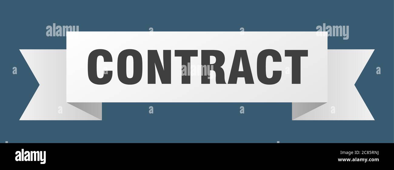 contract ribbon. contract paper band banner sign Stock Vector Image & Art - Alamy