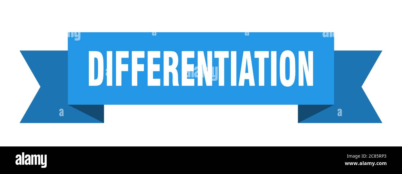 differentiation ribbon. differentiation paper band banner sign Stock ...
