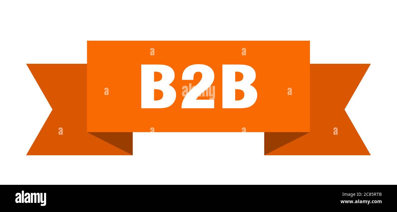 b2b ribbon. b2b paper band banner sign Stock Vector Image & Art - Alamy