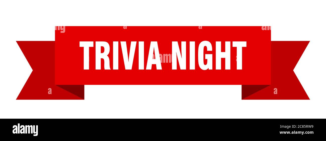 trivia night ribbon. trivia night paper band banner sign Stock Vector ...