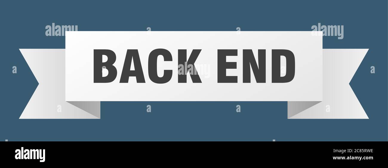 back end ribbon. back end paper band banner sign Stock Vector Image ...